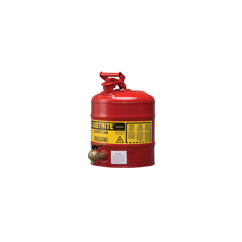 Justrite Laboratory Safety Can 19 litre with rigid tap 08540 -7150140